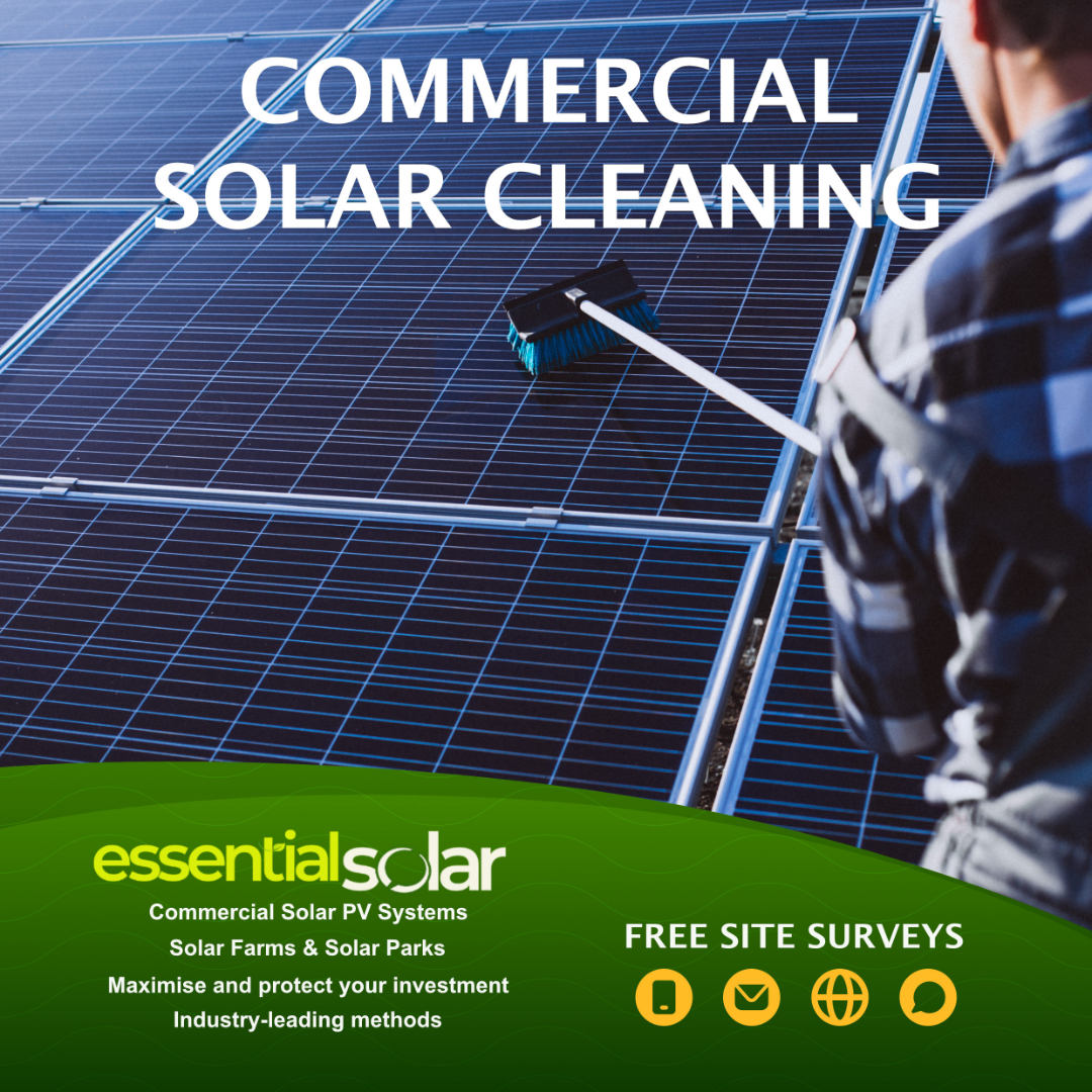 Commercial solar panel cleaning in Manchester and the North West